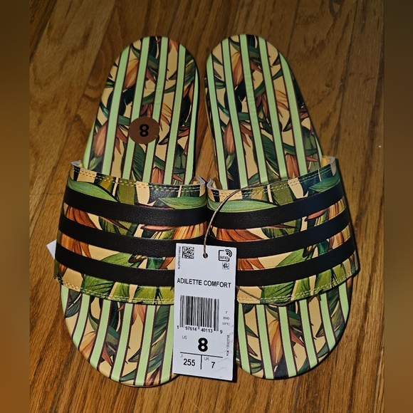 adidas | Shoes | Adidas Leaf Pattern Slide Sandals | Poshmark